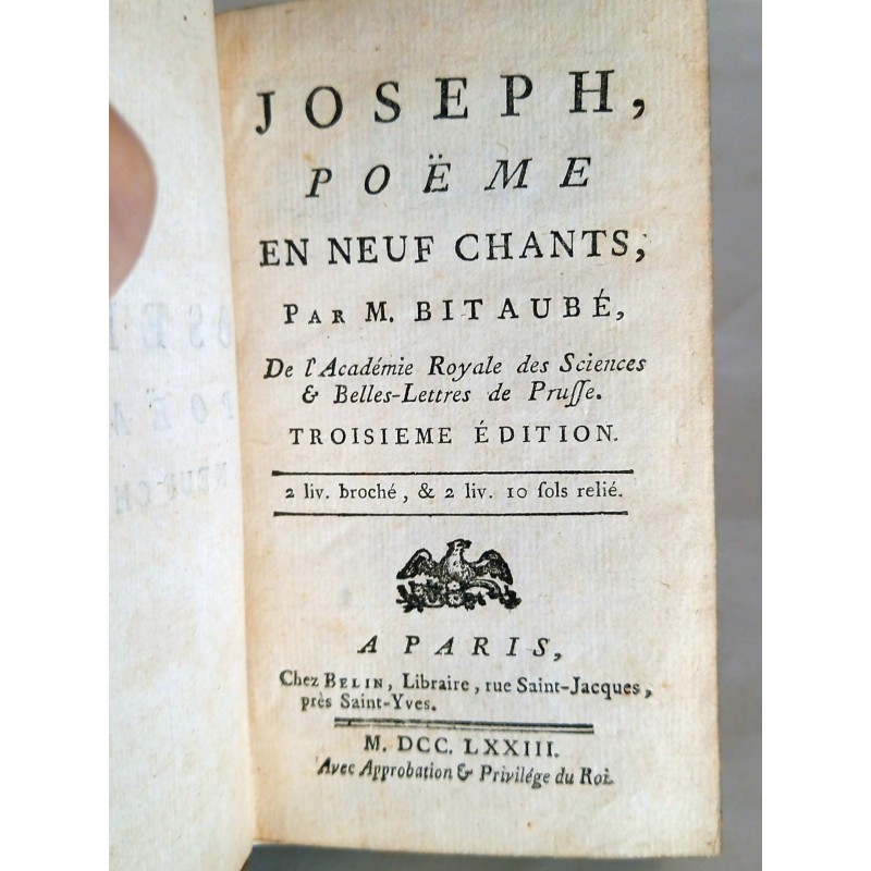 Joseph, poëm en neuf chants (3e édition)