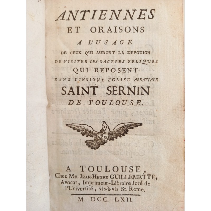 Antiennes et oraisons à l'usage de ceux qui auront la dévotion de ...