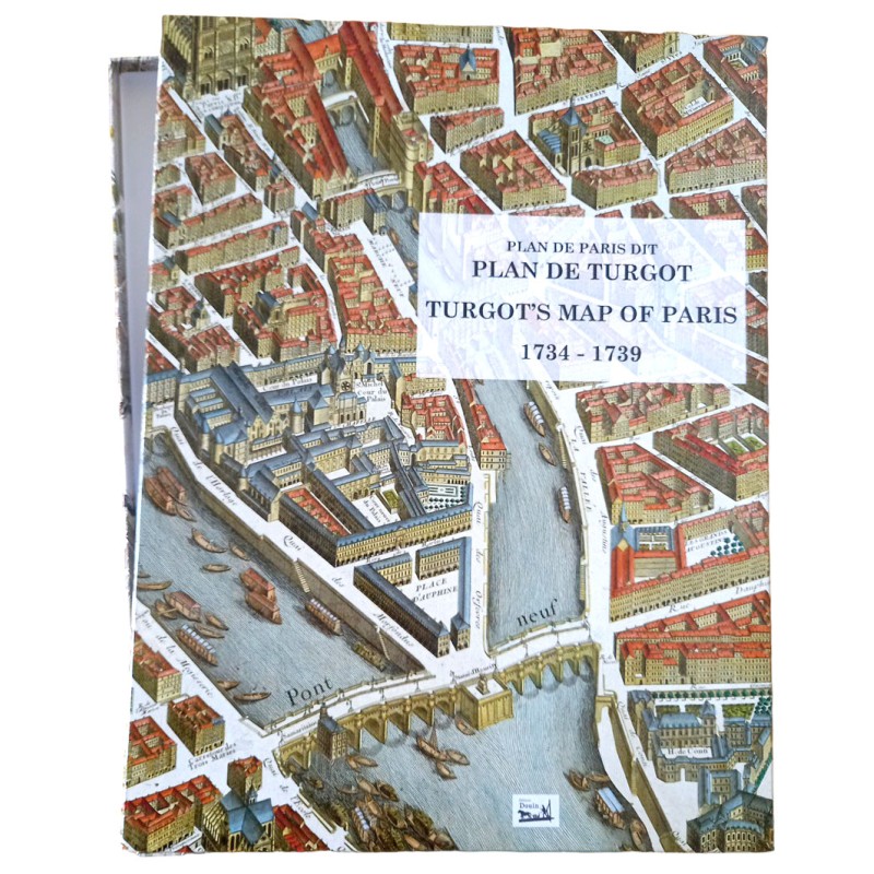 Plan de Turgot Première édition en couleurs à l'echelle originale du ...