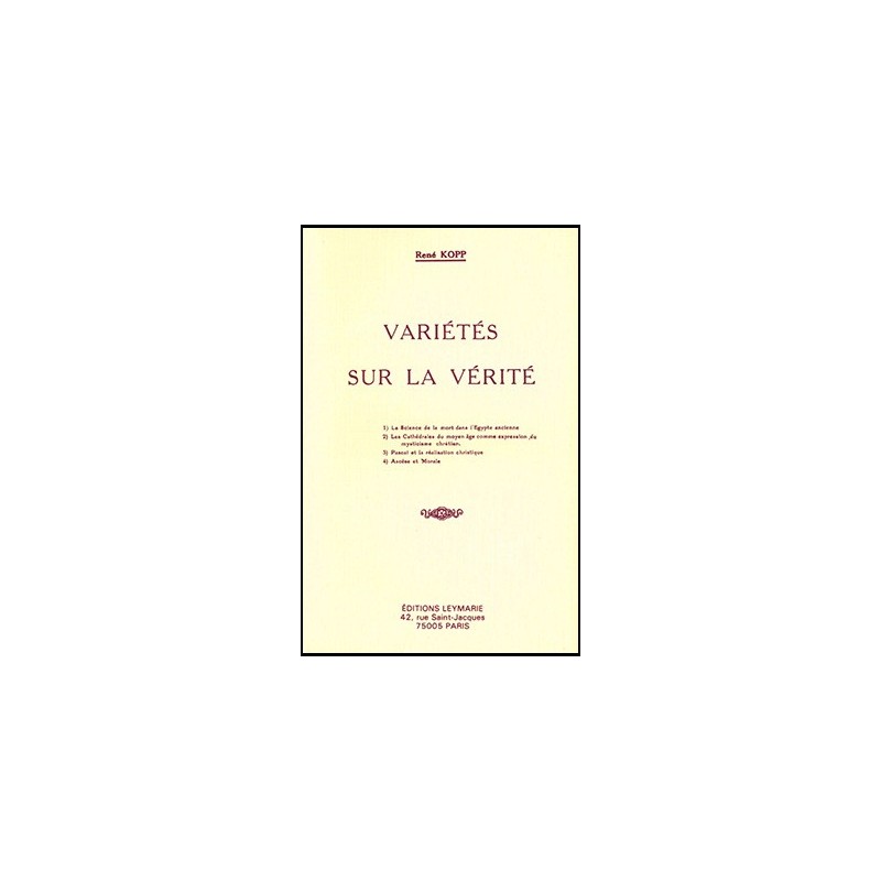 Variétés sur la vérité