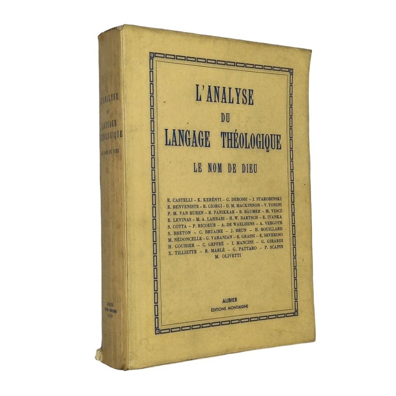 L analyse Du Langage Th ologique Le Nom De Dieu L analyse Du Langage Th ologique Le Nom De Dieu